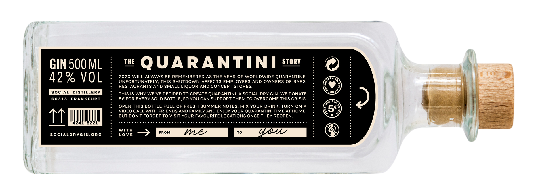 Quarantini Social Dry Gin: Hilfe für lokale Geschäfte